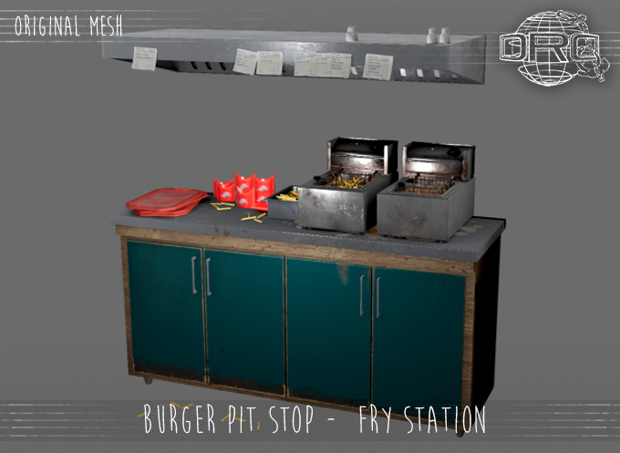 Second Life Marketplace - -DRD- Burger Pit Stop - Fry Station
